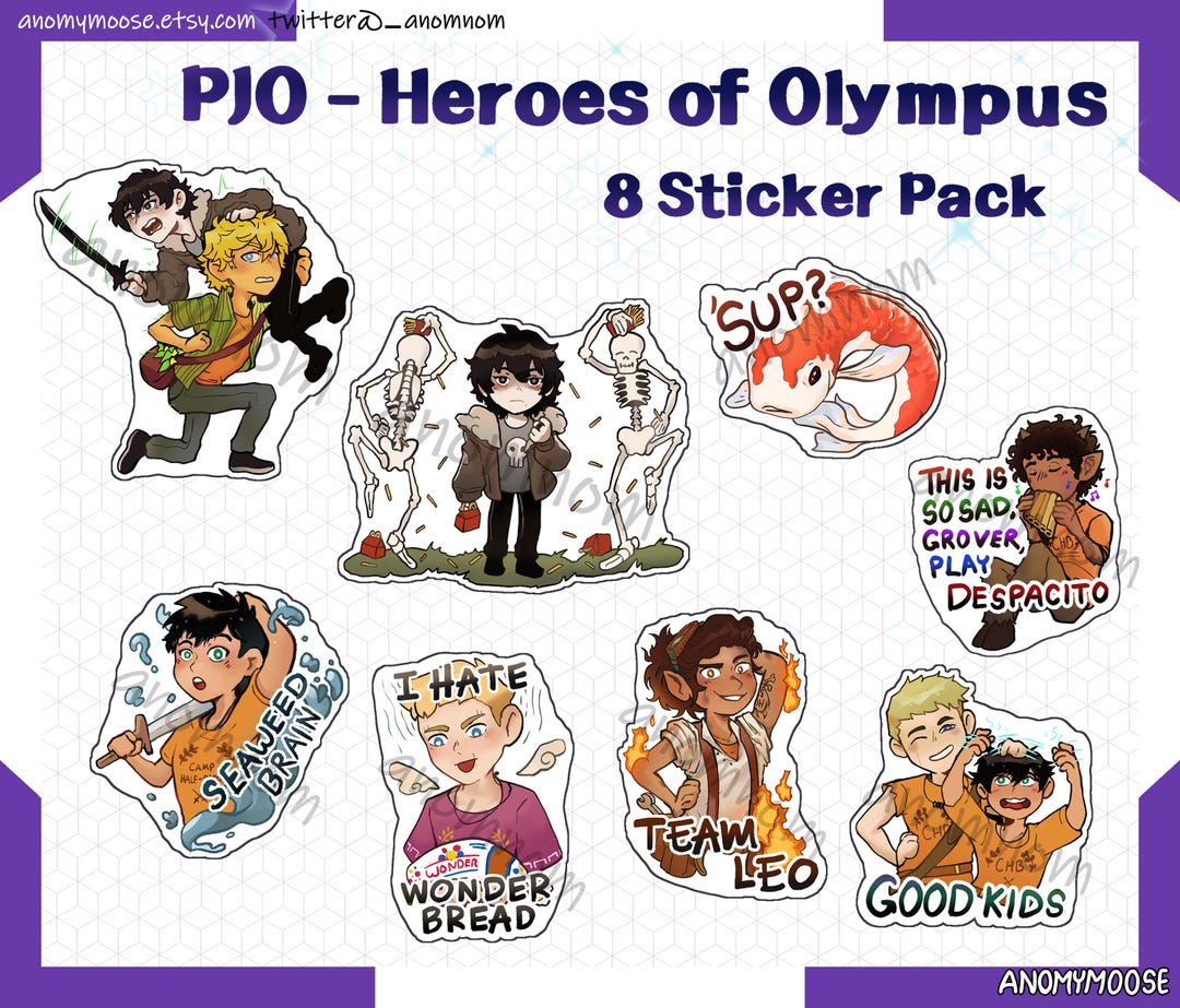 PJO- Heroes of Olympus Sticker Pack - Etsy
