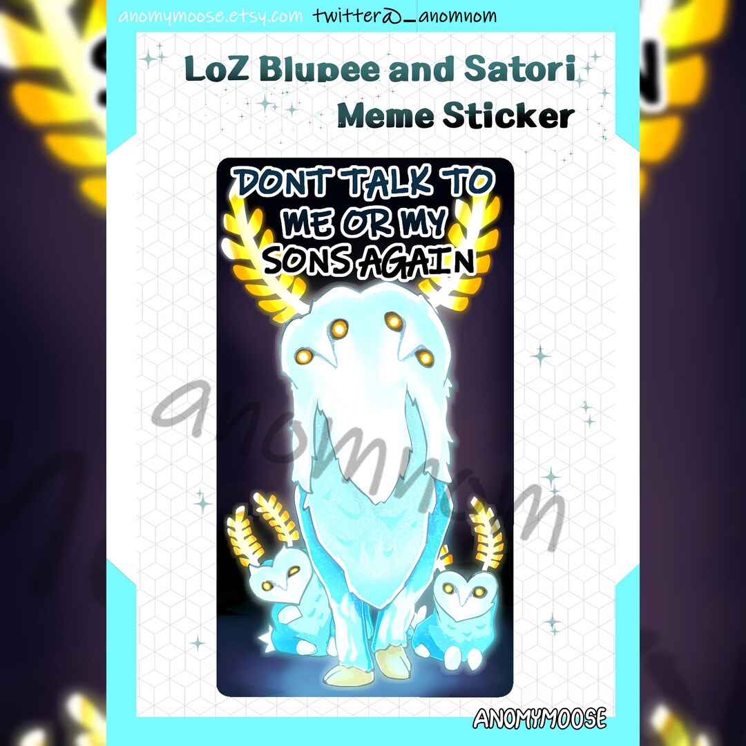 Legend of Zelda Satori Blupee Meme Sticker - Etsy