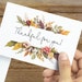 Editable Thanksgiving Thank You Card Personalized - Etsy