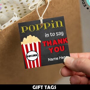Teachers Thank You, Teacher's Appreciation Popcorn Gift Tags, Thank You ...
