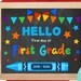Boys First Grade Sign, First Day of 1st Grade, Printable First Day of ...