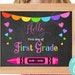 EDITABLE Hello First Grade Sign First Day of 1st Grade - Etsy