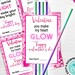 Valentine's Day Glow Stick Tags, Glow Stick Favor Tags, Valentines Day ...