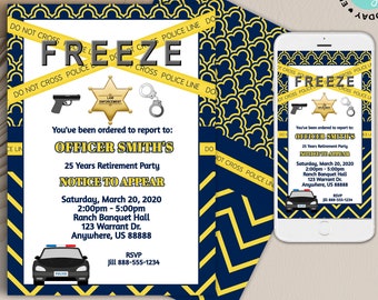 Police Retirement Invitation - Etsy