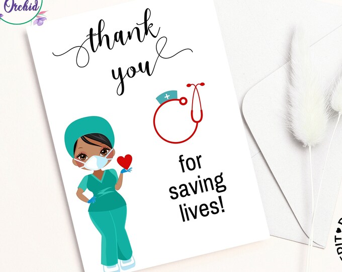Simple Script Thank You Cards for Medical Staff Thank You Notes ...