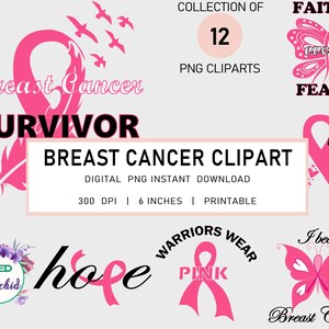 Breast Cancer Survivor Clipart, Breast Cancer Awareness Digital PNG ...