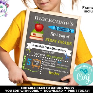 EDIT Back to School, Back to School Sign, First Day of School, School ...