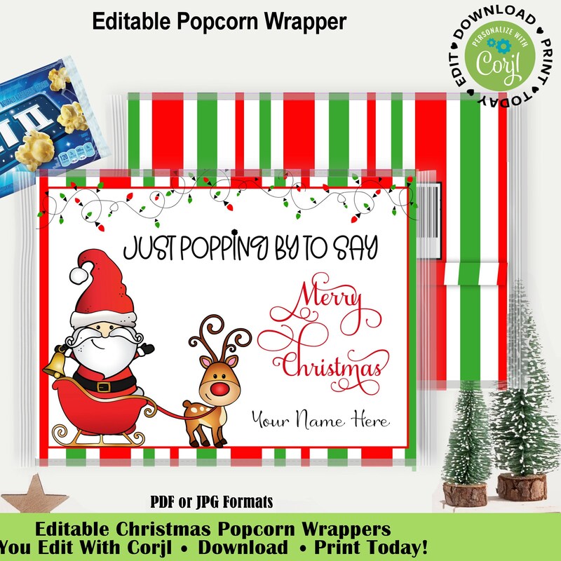 Christmas Popcorn - Etsy