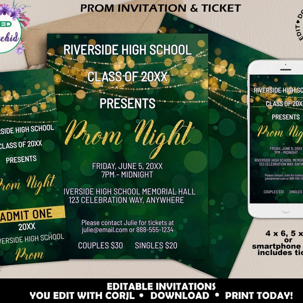 Prom Ticket - Etsy