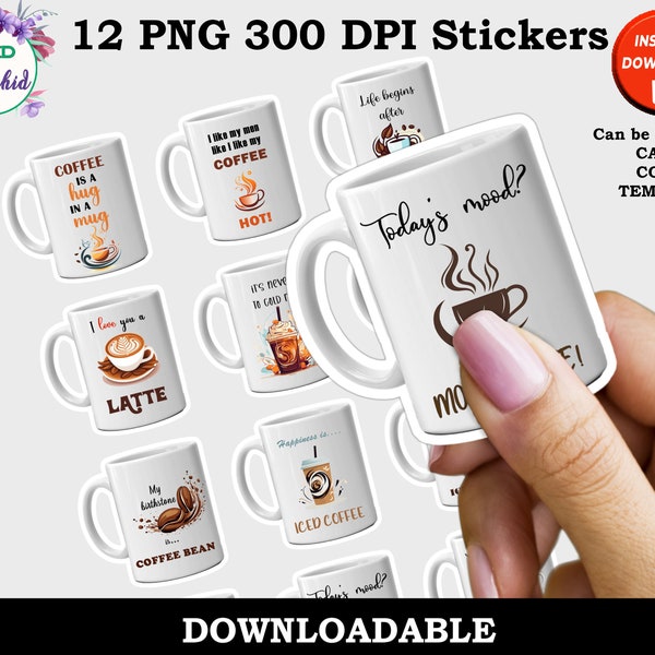 Coffee Cup Stickers - Etsy