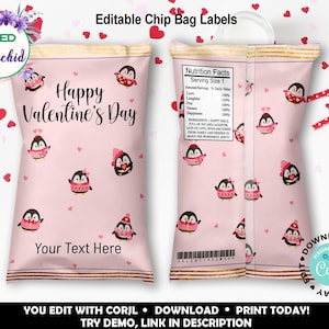 Valentine's Day Penguin Party Favor Cute Penguins - Etsy