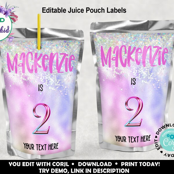 Glitter Labels - Etsy