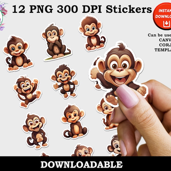 Chango de sticker - Etsy México