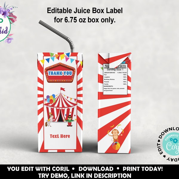 Juice Box Wrapper - Etsy