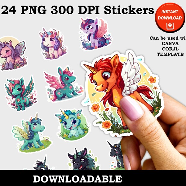 Unicorn Sticker - Etsy