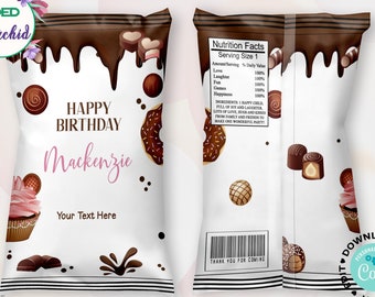 Back to School Chip Bag Printable Back to School Favor Bag - Etsy