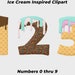 Ice Cream Clipart Numbers, Ice Cream Birthday Clipart, Ice Cream ...