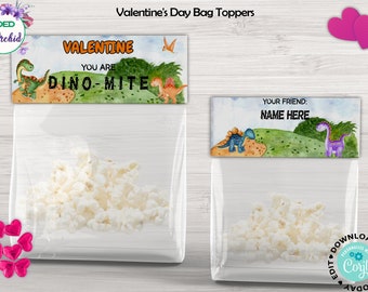 Dinosaur Valentine Treat Bag - Etsy