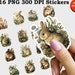 Printable Cute Bunny Rabbit Print and Cut Digital PNG Sticker Sheets ...