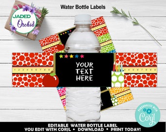 30 DIY Water Bottle Labels Personalized Water Bottle Labels | Etsy