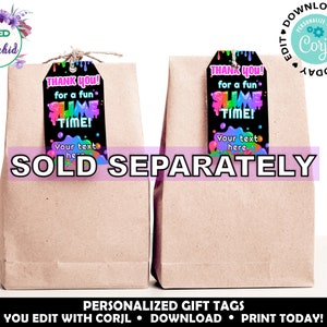 Editable Slime Birthday Chip Bag Label, Slime Label, Personalized Girls ...