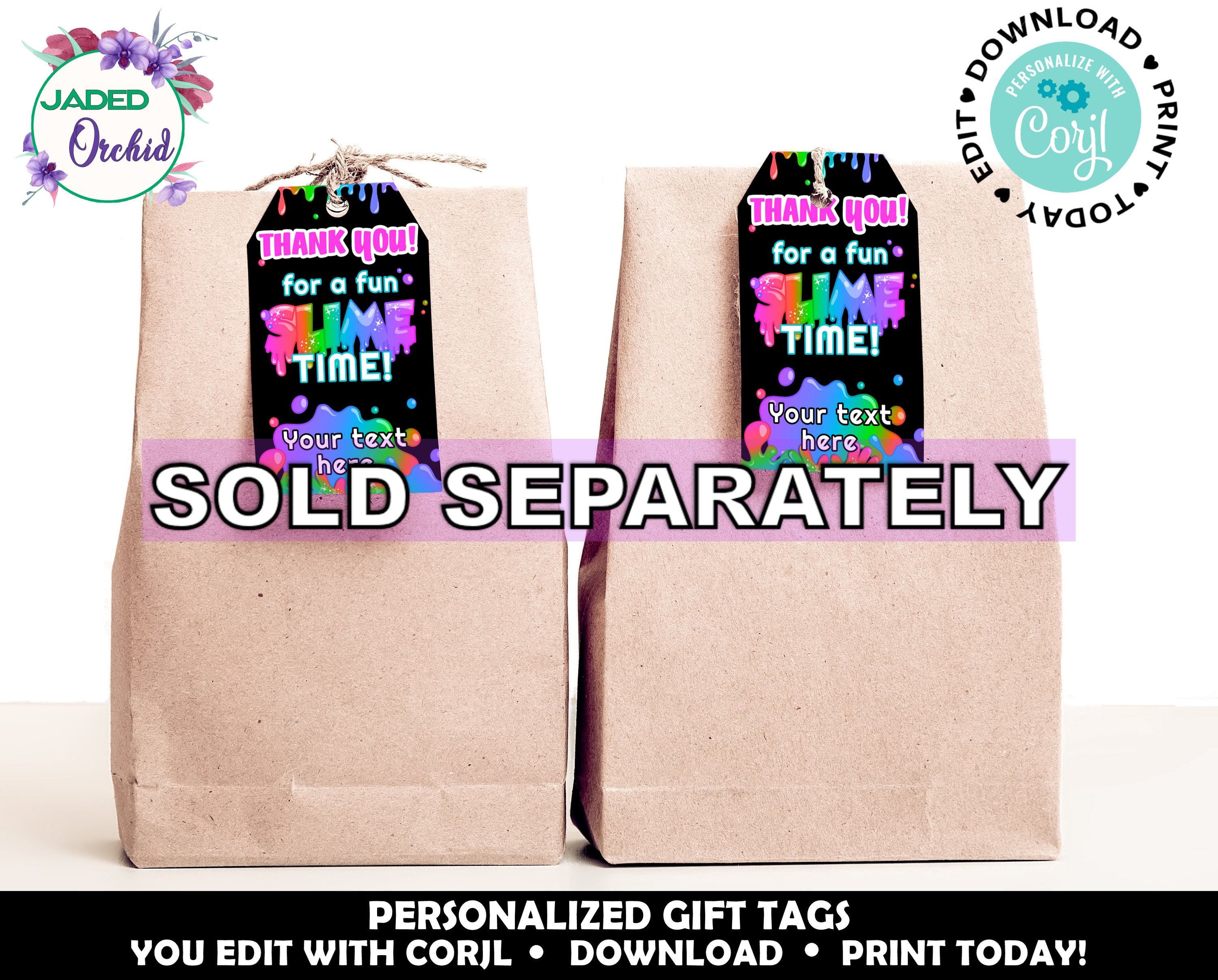 Editable Slime Birthday Chip Bag Label Slime Label - Etsy