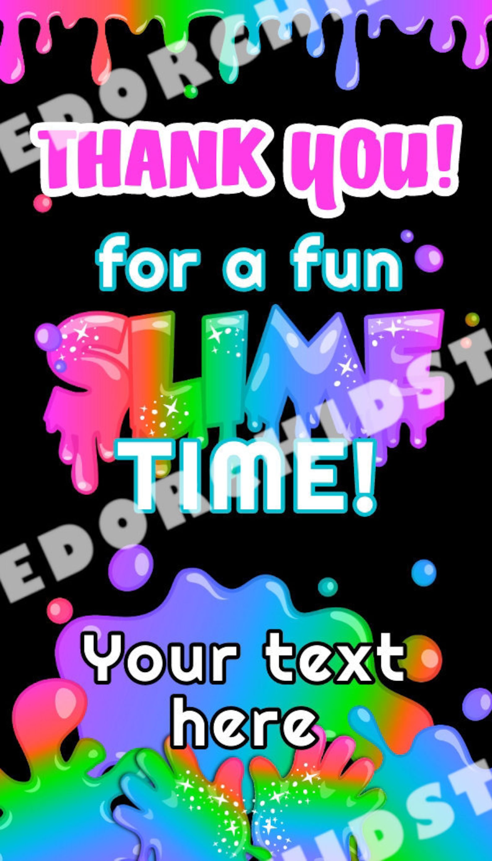 Printable Girls Slime Birthday Party Slime Gift Tags Slime | Etsy