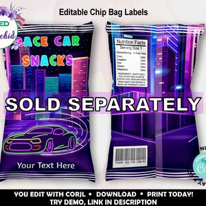 Race Car Gift Tag Printable Race Car Thank You Tag Race Car - Etsy