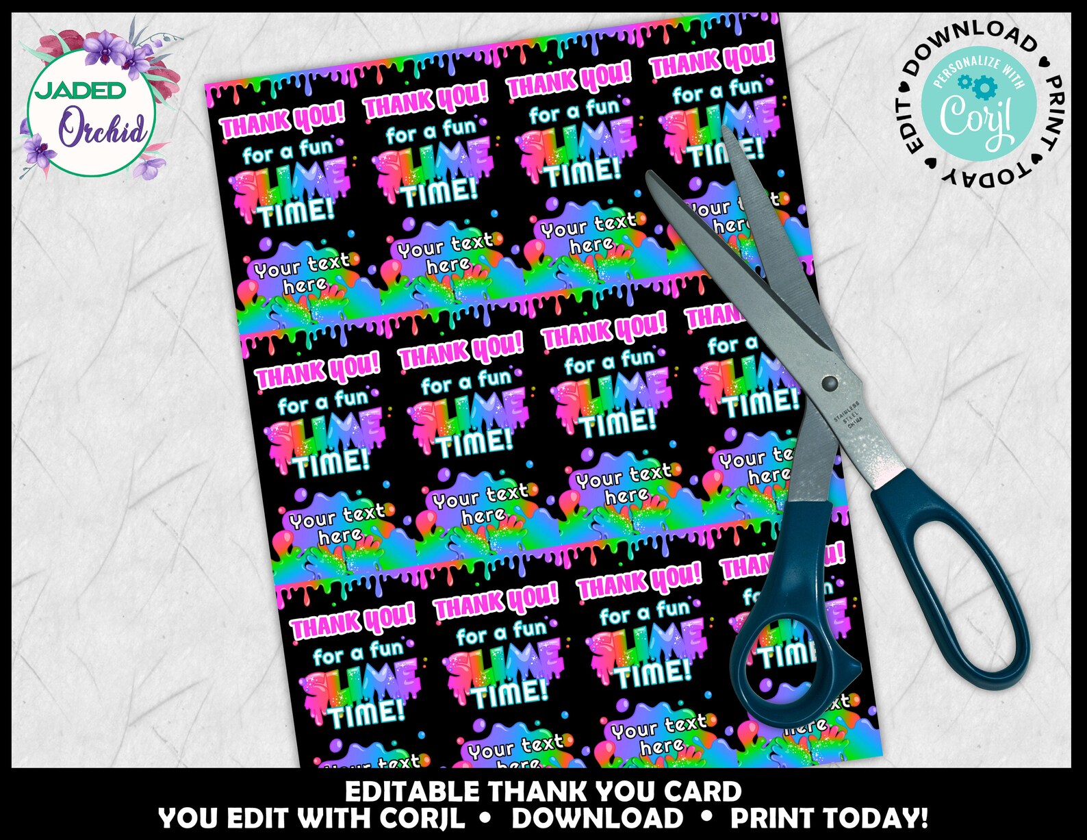 Printable Girls Slime Birthday Party Slime Gift Tags Slime | Etsy