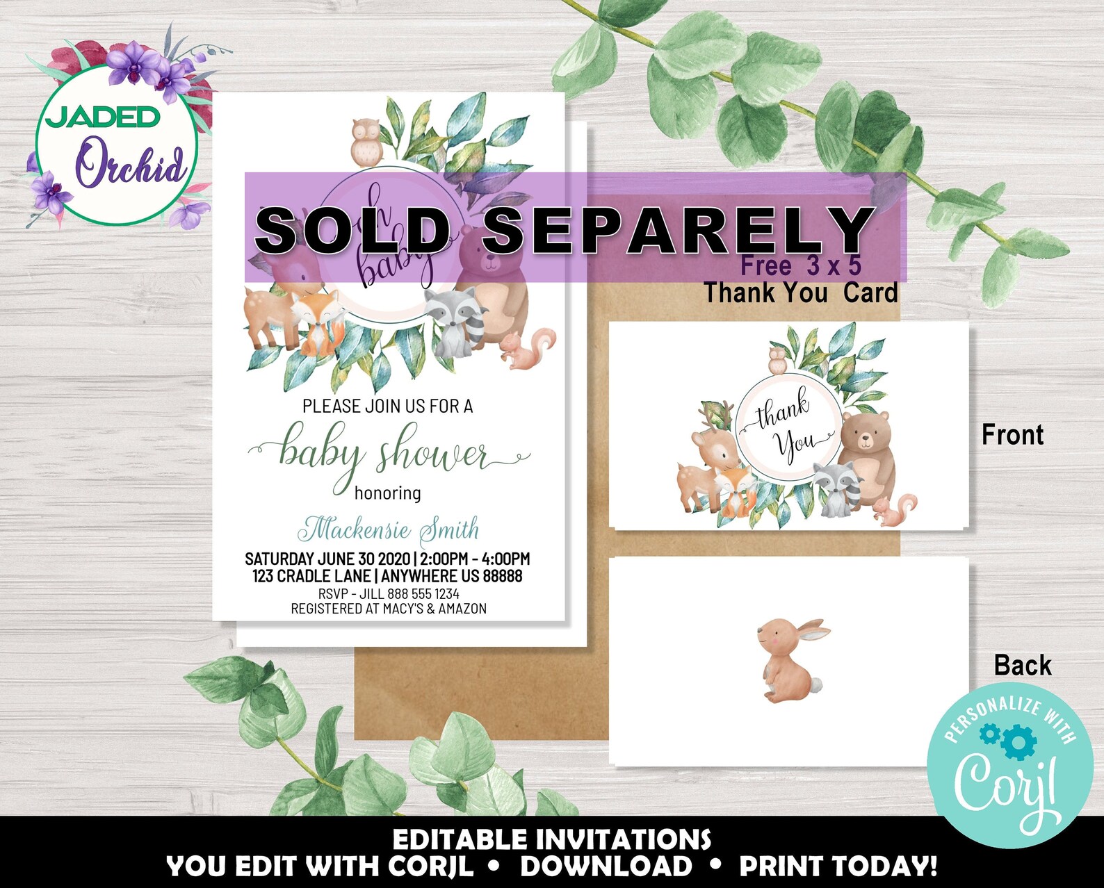 Editable Woodland Animals Welcome Sign Woodland Welcome Sign - Etsy