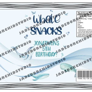 Printable Under the Sea Birthday Chip Bag Label, Whale Label ...