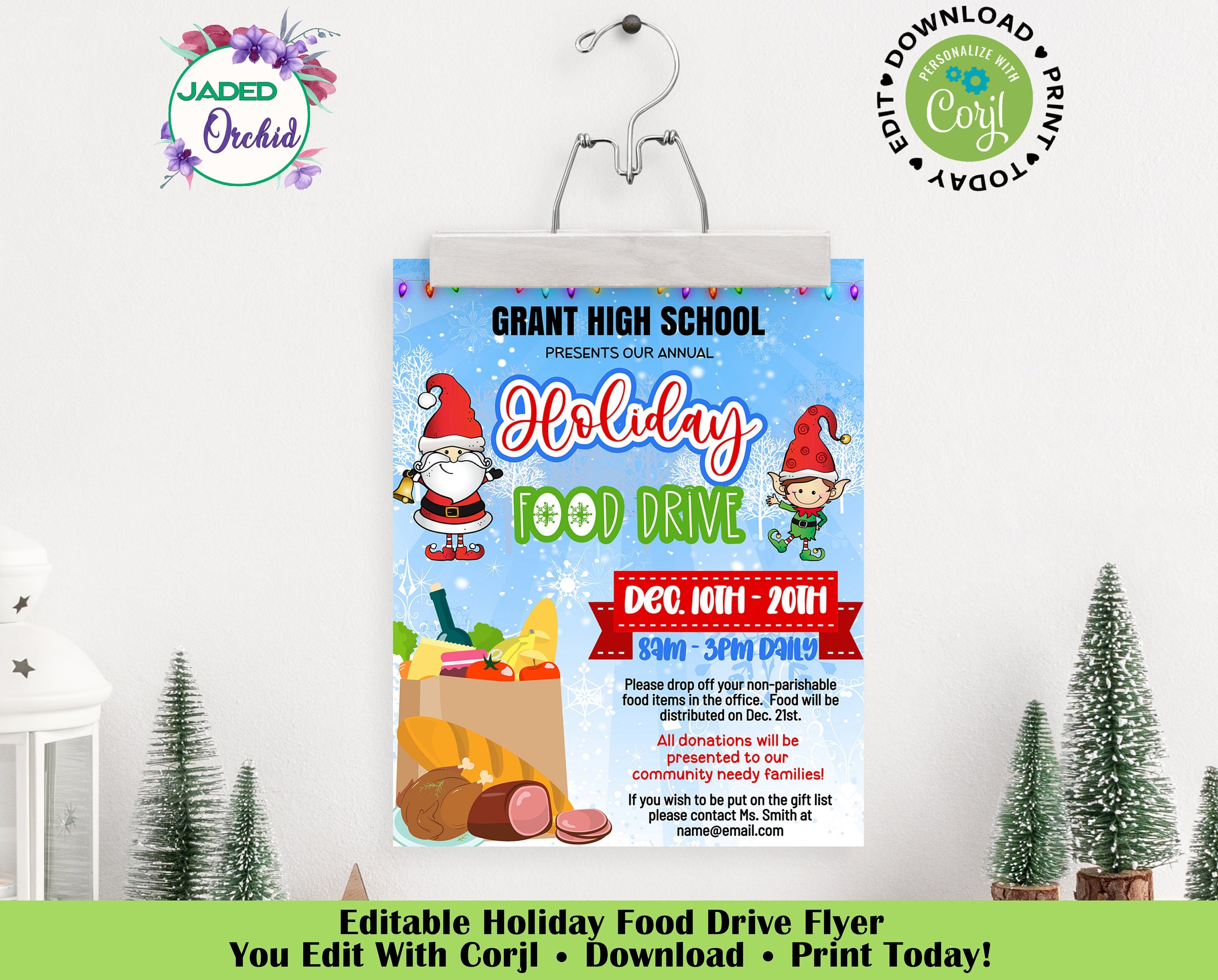 Christmas Food Drive Flyer