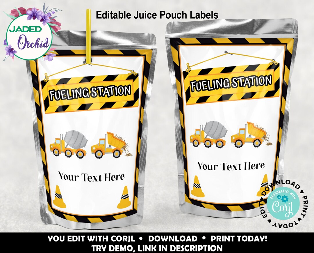Construction Themed Party Favors, Construction Birthday Decorations ...