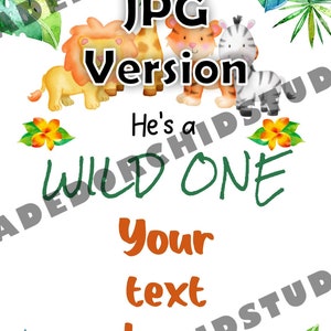Printable Wild One Birthday Juice Label Template, Wild 1 Birthday Juice ...