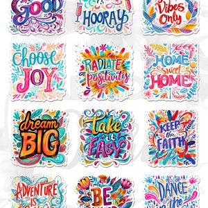 Digital Inspirational Sayings Sticker, Motivational Sayings Sticker ...