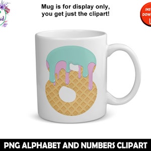 Ice Cream Clipart Numbers, Ice Cream Birthday Clipart, Ice Cream ...