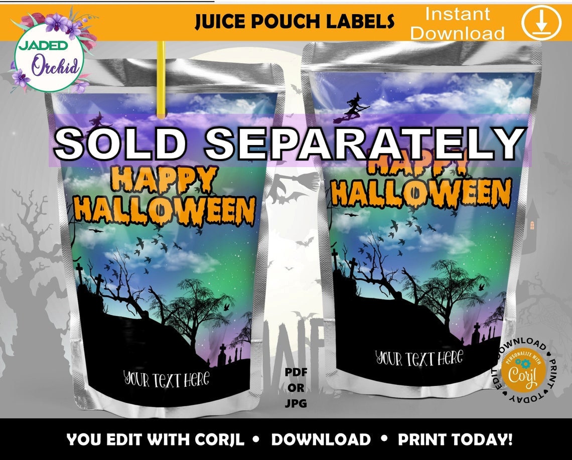 Halloween Witches Party Chip Bag Label Printable Halloween | Etsy