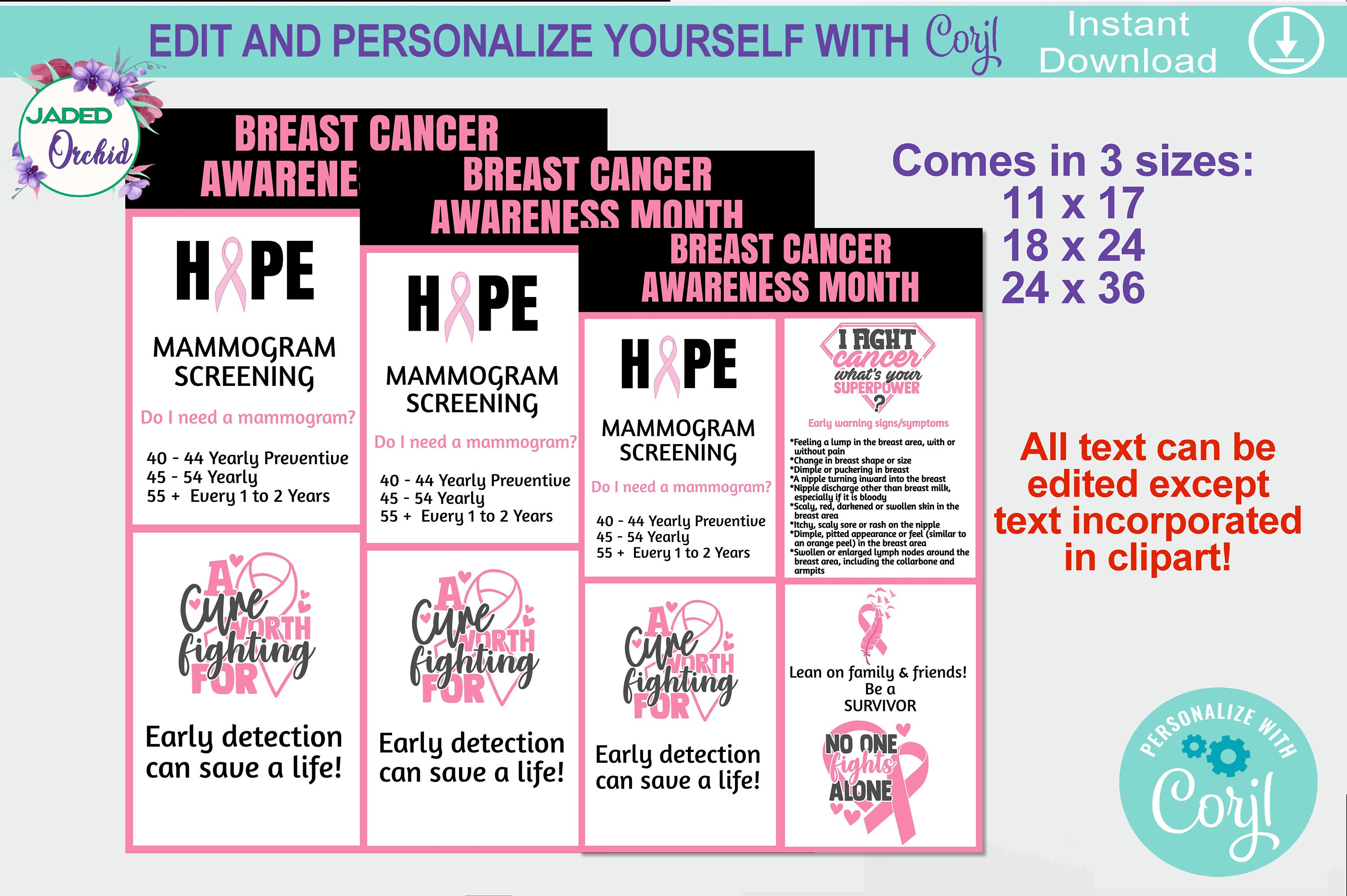 Printable Poster Cancer Awareness Cancer Survivor Poster | Etsy
