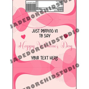 Printable Valentine's Day Microwave Popcorn Wrapper Label, Popcorn ...
