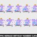 Mermaid Inspired Purple Birthday Numbers Clipart Purple - Etsy