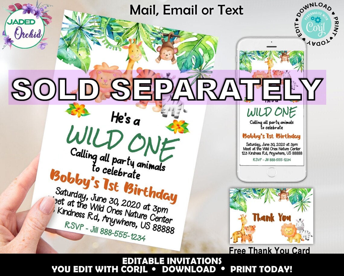 Printable Wild One Birthday Juice Label Template Wild 1 - Etsy