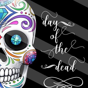 Dia De Los Muertos Wall Art, Day of the Dead Poster, Halloween Wall Art ...