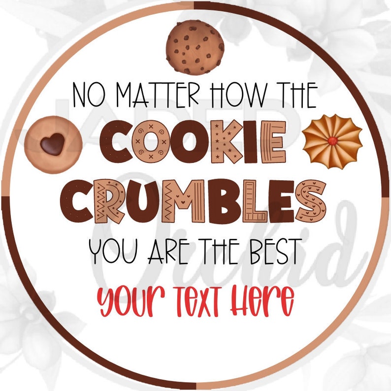 Editable Cookie Thank You Tag Thank You Cookie Tag Gift - Etsy
