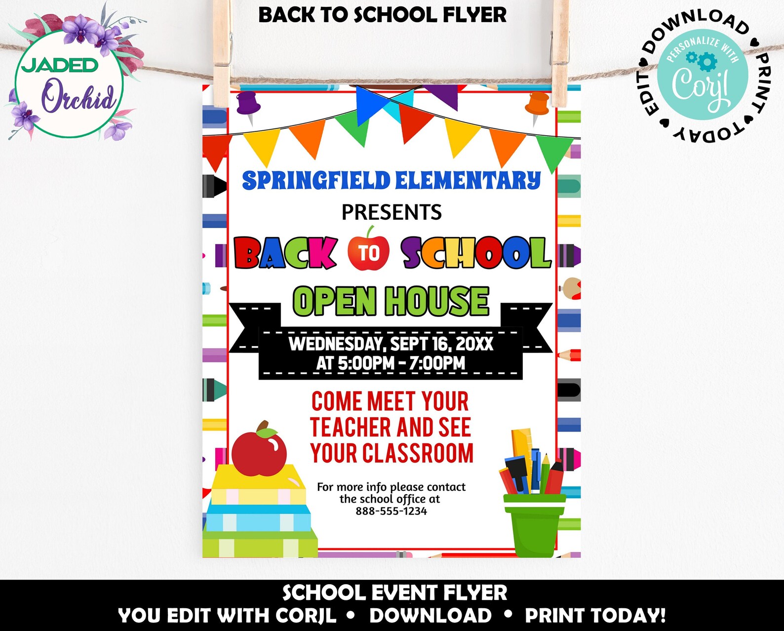 Printable Back to School Open House Flyer Back to School Night - Etsy