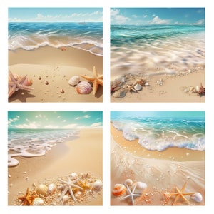 Ocean Horizons Backgrounds, 12 Digital Download Pages of Hi Res Images ...