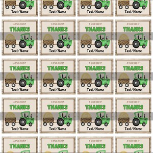 Farm Truck Thank You Tags Country Farm Tractor Party Favors - Etsy