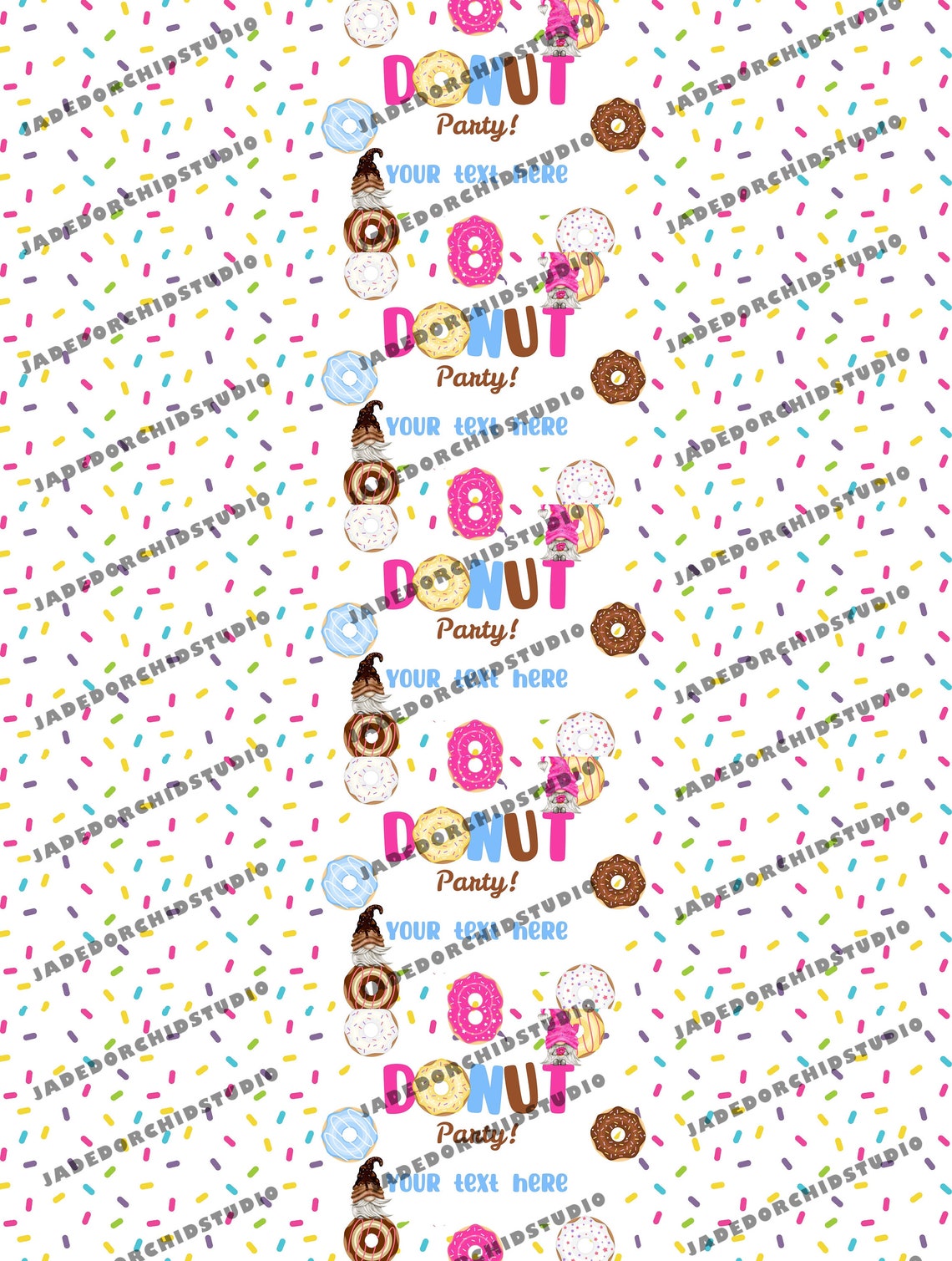 Donut Water Bottle Labels Printable Donut Bottle Label Donut - Etsy