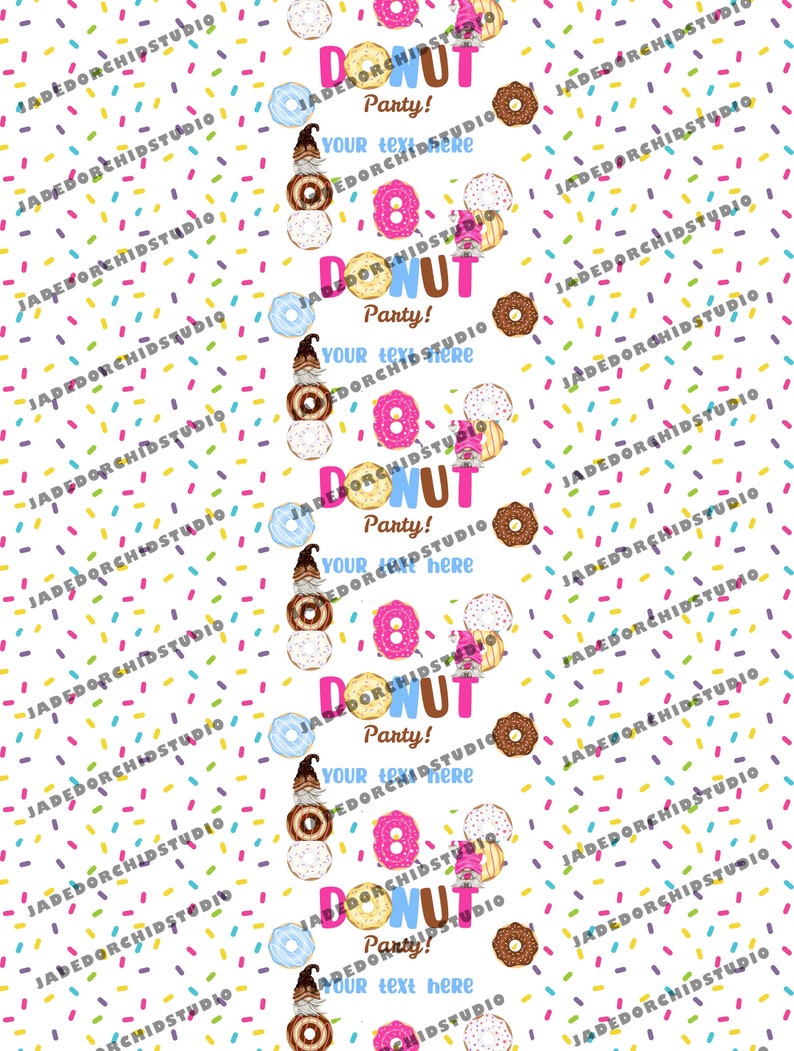 Donut Water Bottle Labels Printable Donut Bottle Label Donut - Etsy