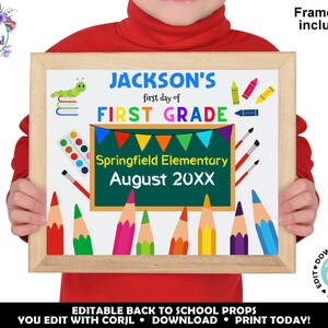 First Grade Back to School Poster, First Grade First Day of School ...