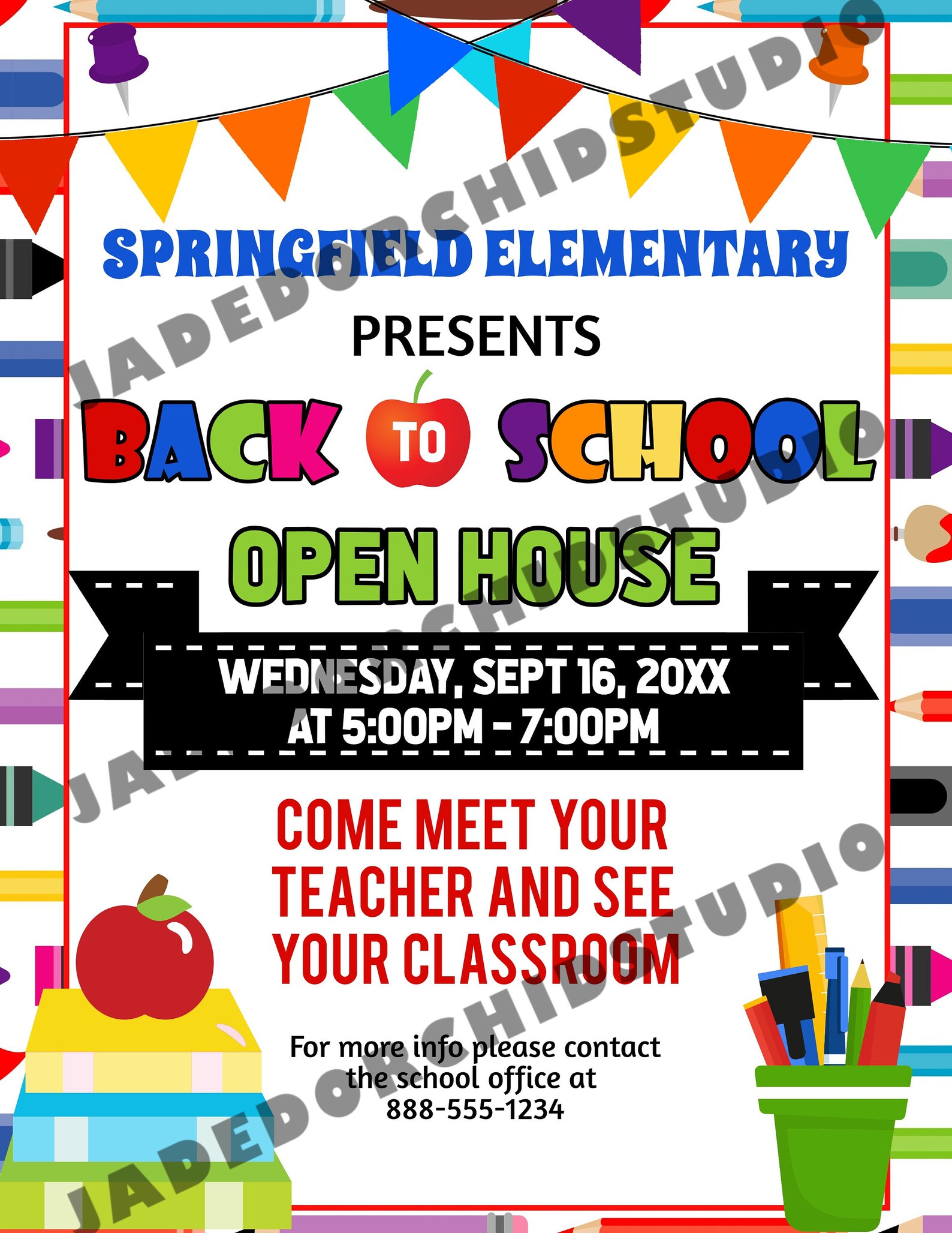 Printable Back to School Open House Flyer Back to School Night - Etsy